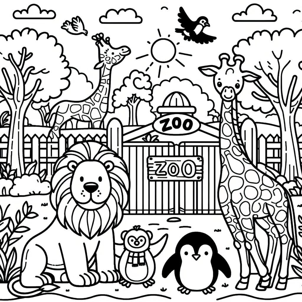 Printable Zoo Coloring Pages - Jenny Blog