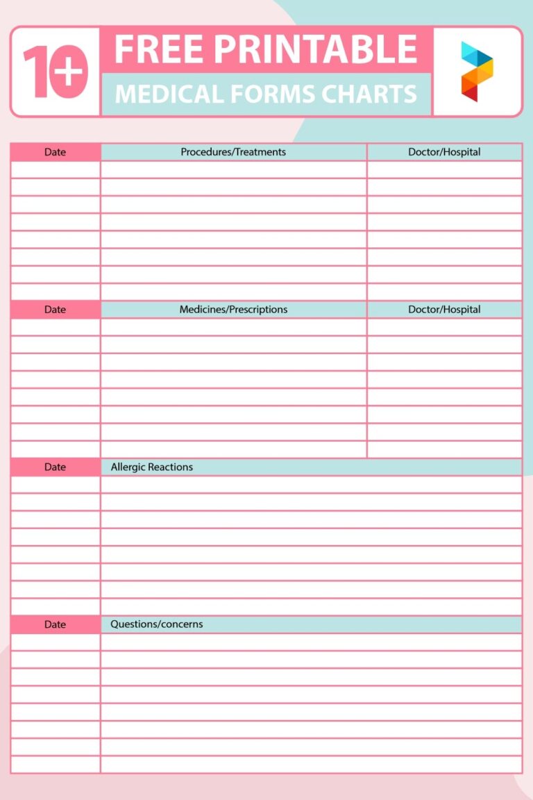 Free Medical Forms Printable - Jenny Blog